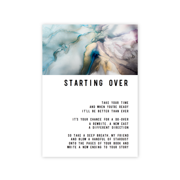 Starting Over Greeting card - Warm Human 800-880-9138